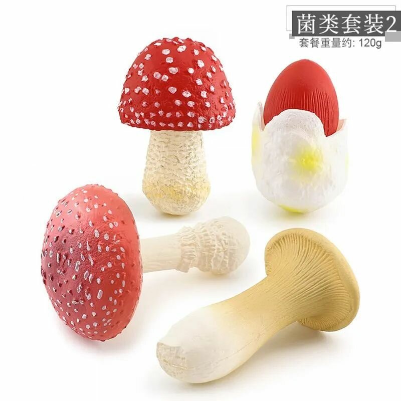 Прекрасный набор искусственных грибов: шиитаке, эноки, мацутаке и цветные ядовитые грибы для креативного домашнего декора, набор 2, 120 г