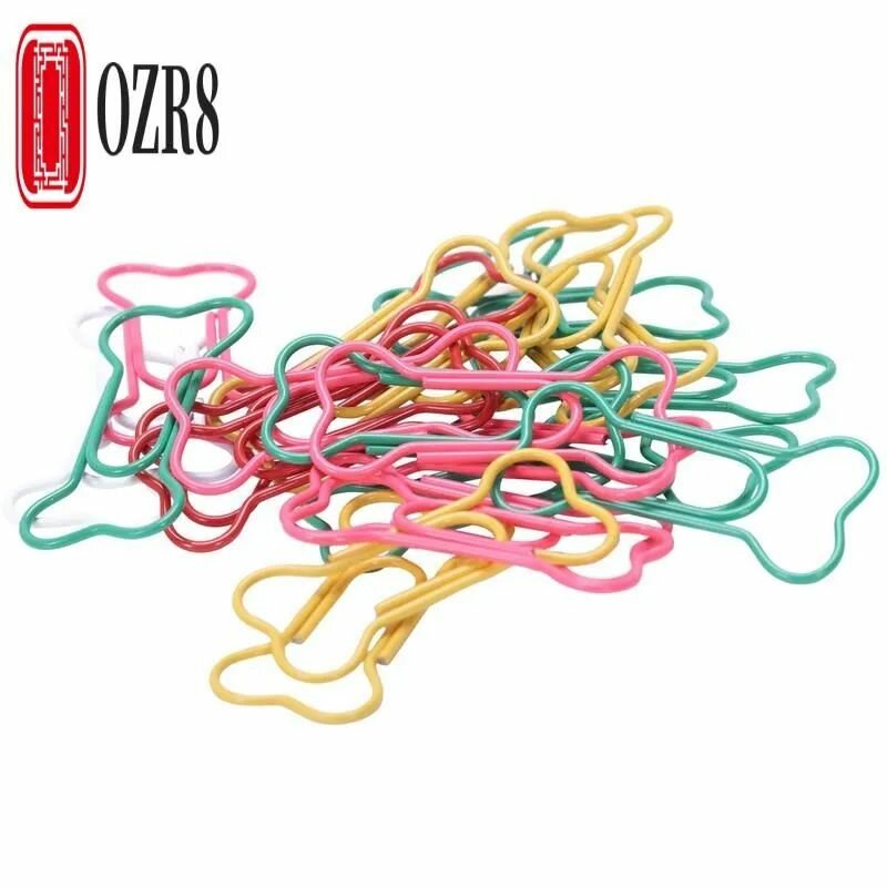 A9(D A G Y) Металлические канцелярские скрепки, 24 шт, в коробке из ПВХ, кость