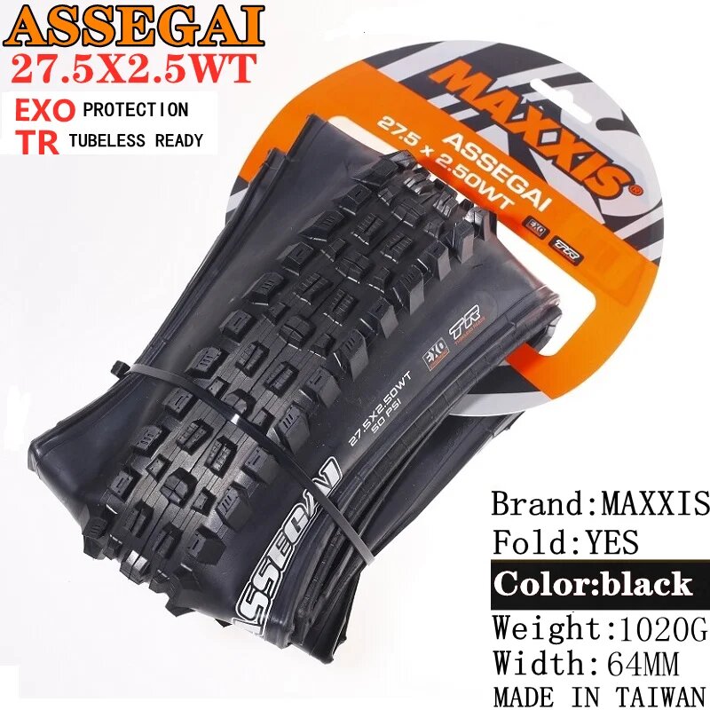 MAXXIS Assegai 29x2.5/27.5x2.6 Tubeless Ready, Складная шина для горных велосипедов 27.5X2.5 EXO TR