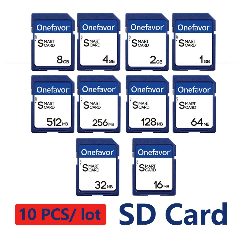 10 шт./лот SD-карты 256 МБ 512 МБ 1 ГБ 2 ГБ 4 ГБ 8 ГБ SD-карта Флэш-карта Карта памяти для старой камеры Карта памяти