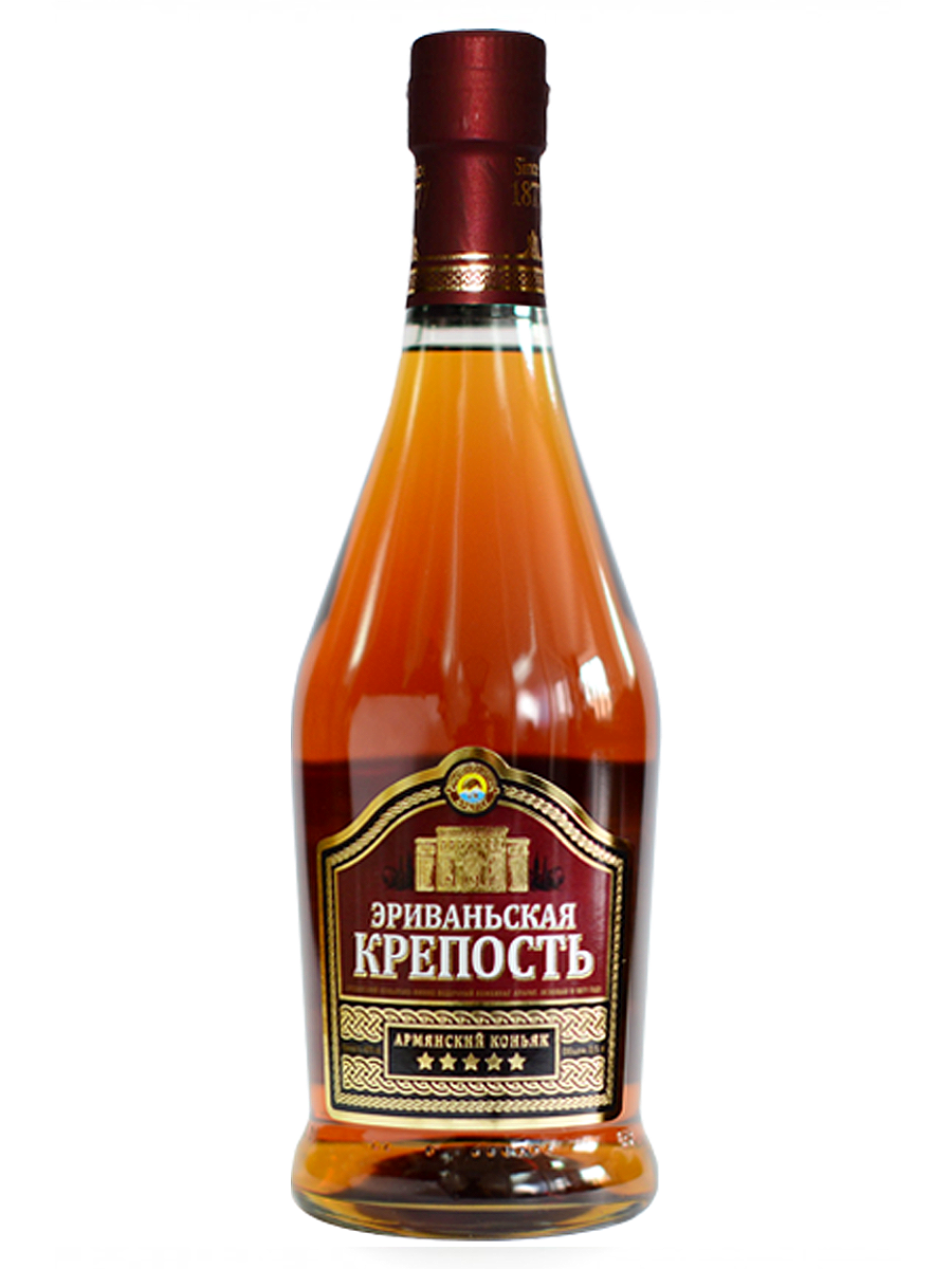 Коньяк "Эриваньская крепость", 5 лет, ординарный, 0,5 л, 5 звезд