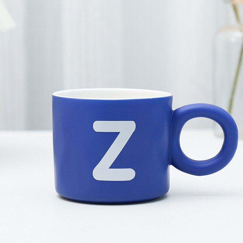 Croin синяя креативная керамическая кружка большой емкости Персонализированная чашка фамилии офисная пара чашка для