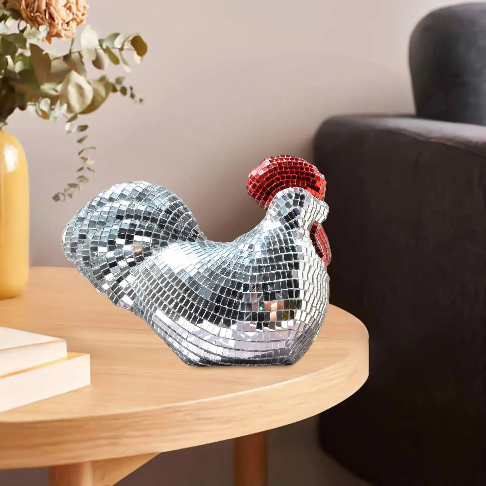 Зеркальная фигурка курицы Serenable, цвет Silver