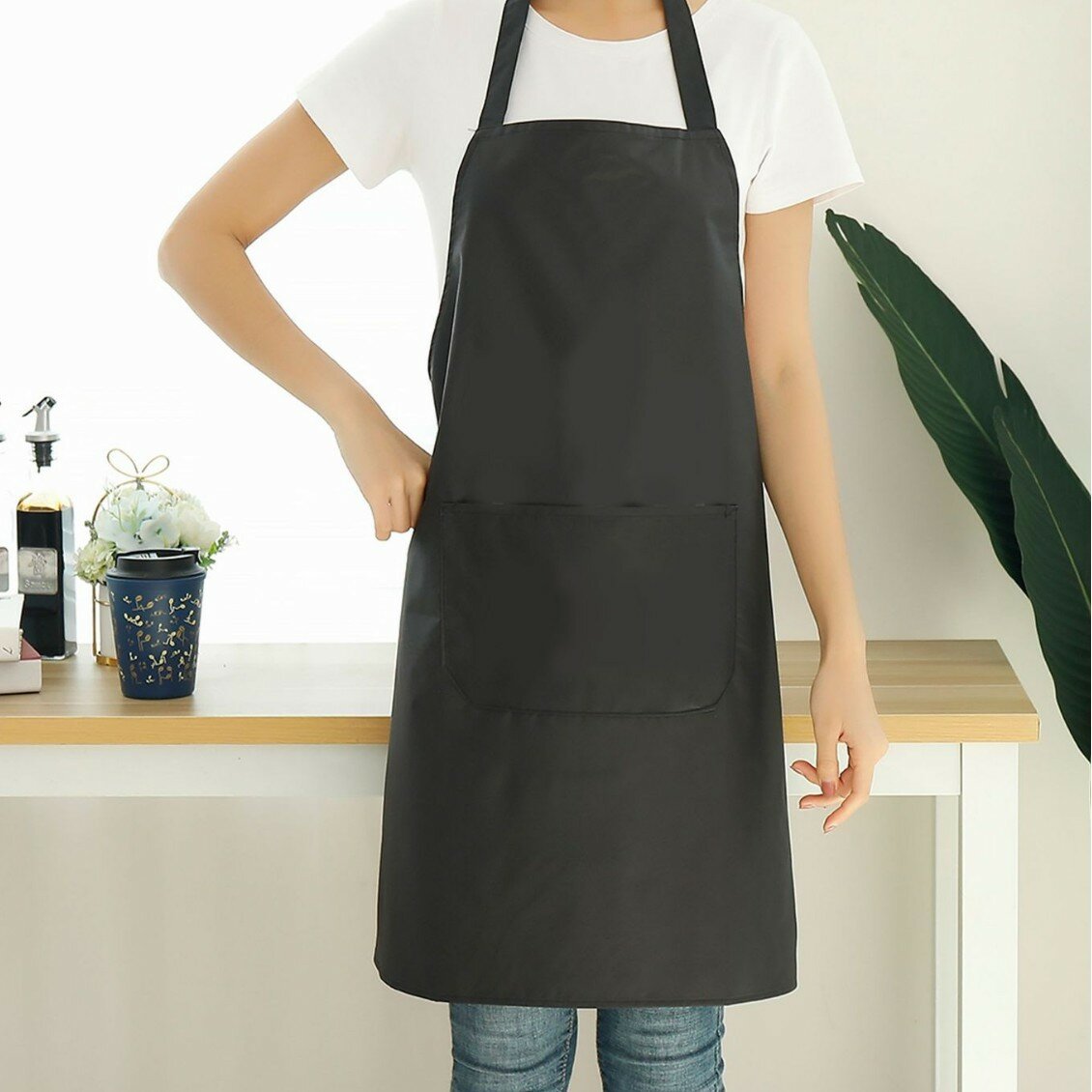 Трансграничный холщовый фартук по индивидуальному заказу, водонепроницаемый, маслостойкий и грязеотталкивающий фартук