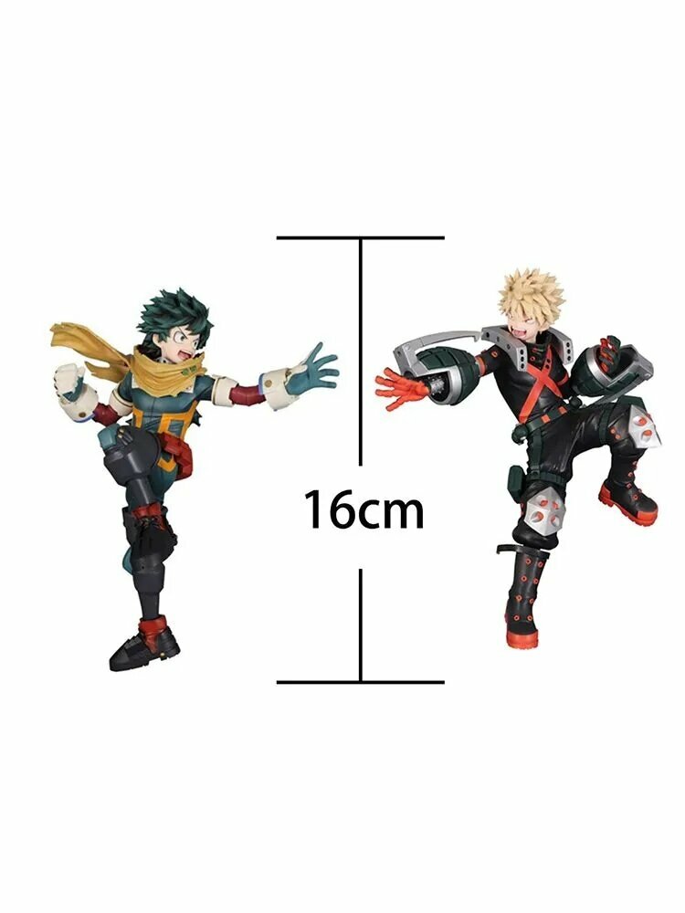 Фигурка Моя Геройская Академия, Изуку Медория, Бакуго Катсуки/ My Hero Academia Midoriya Izuku figure MHA Bakugou Katsuki action figure (16см,2 шт.) Подарок для друга