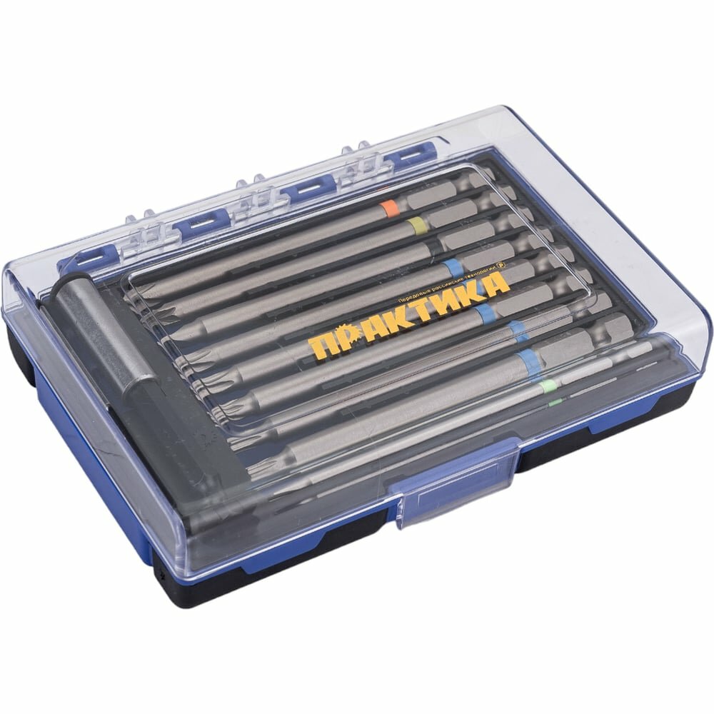 Набор бит (10 шт; PH; PZ; SL; T/Torx; TW; 100 мм) ПРАКТИКА 777-505