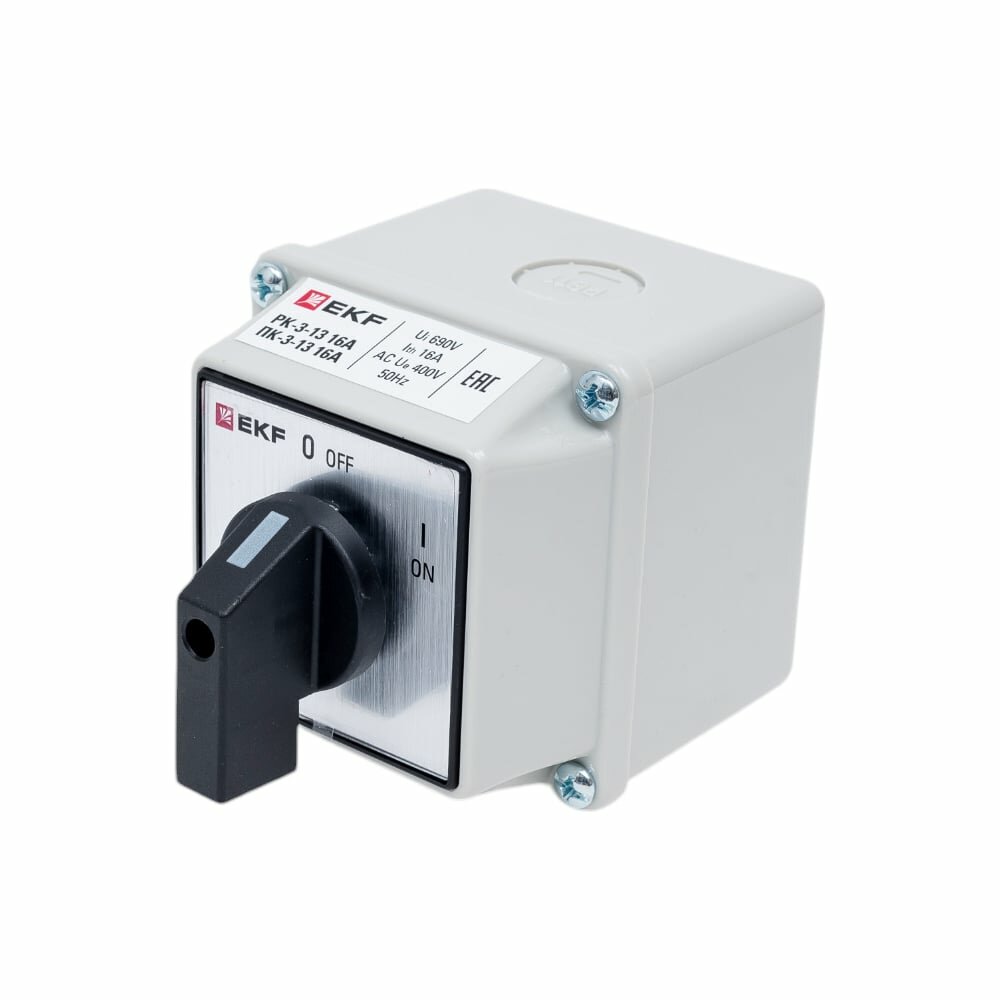 Кулачковый переключатель EKF ПК-3-13 16А 3P вкл-выкл IP54 PROxima pk-3-13-16