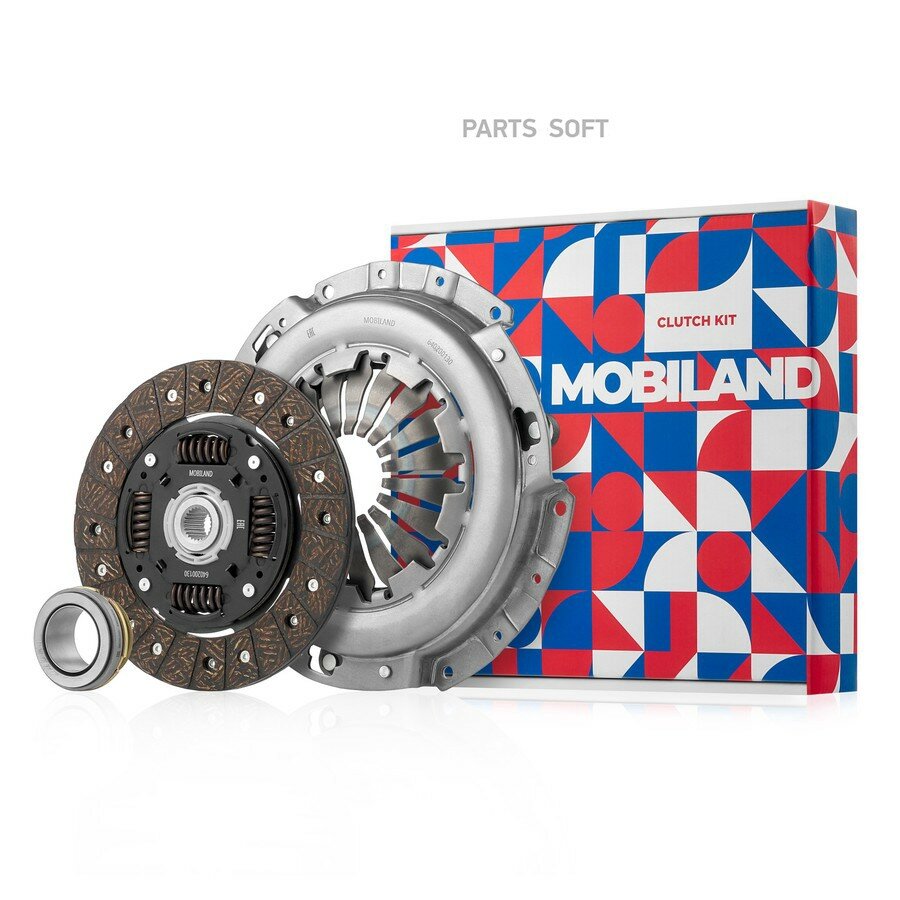 Комплект сцепления DAEWOO NEXIA (95-) 1.5 (G15MF), CHEVROLET LANOS (97-) 1.5 8V (A15SM, LX6)(диам. от официального дистрибьютора, MOBILAND, артикул 640200130