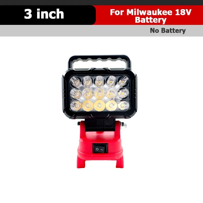 Портативный светодиодный фонарь 3 дюйма для Makita, Milwaukee, DeWalt 18В For Milwaukee 3inch