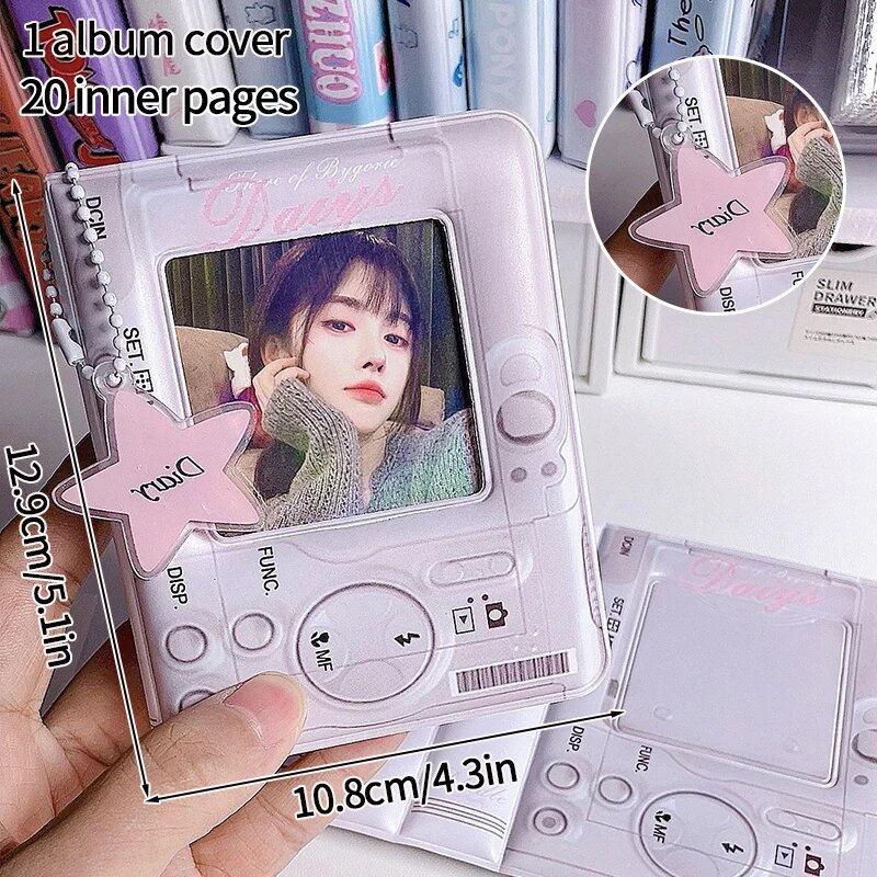 Фотоальбом-биндер для K-pop карточек 3 дюйма, держатель для фотокарточек K-pop айдолов, коллекционная книга для карточек с внутренними страницами, фотокарточный биндер, фотоальбом, коллекционный альбом