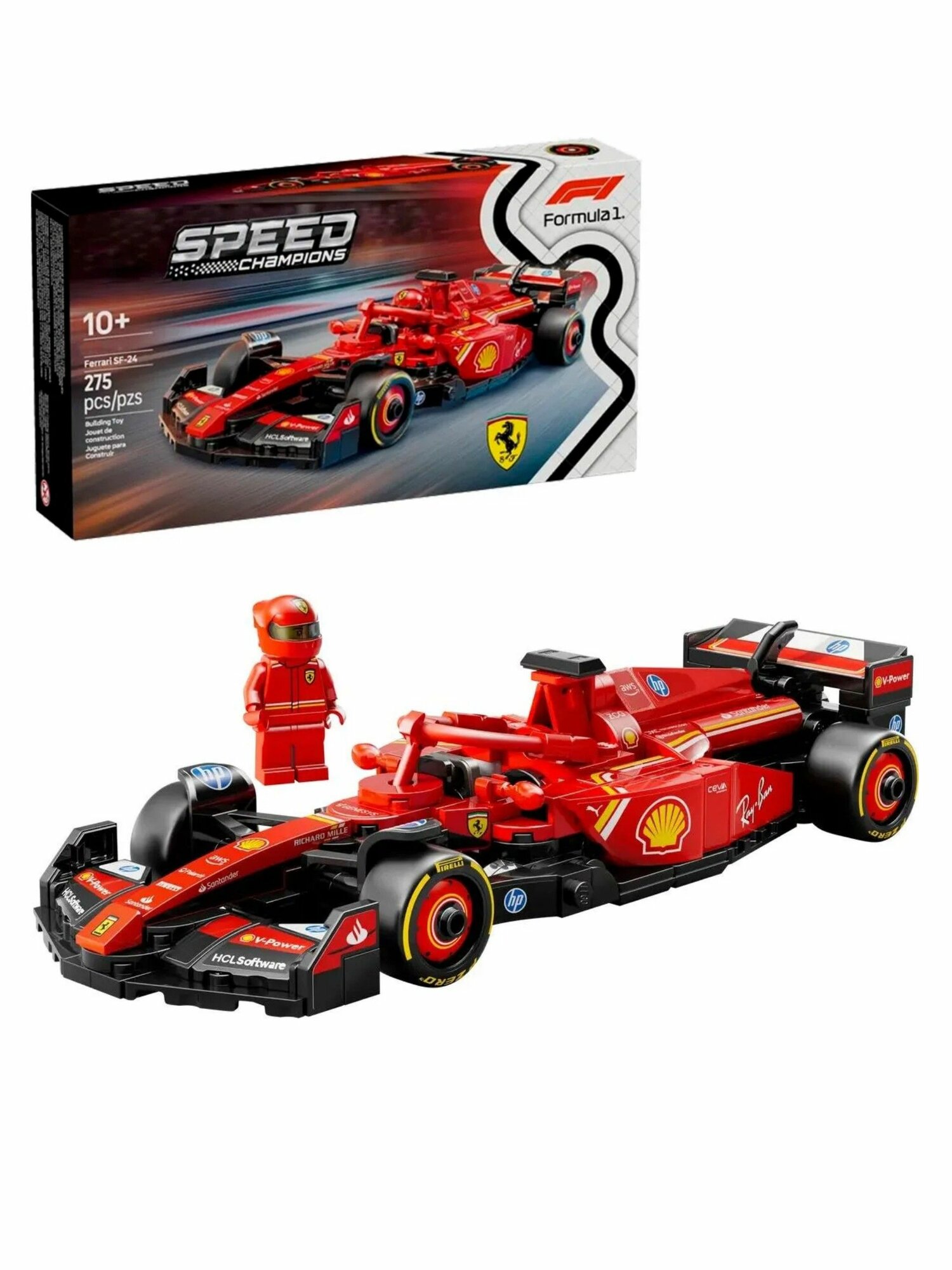 Конструктор Ferrari SF-24, Формула 1, 7742, 275 деталей