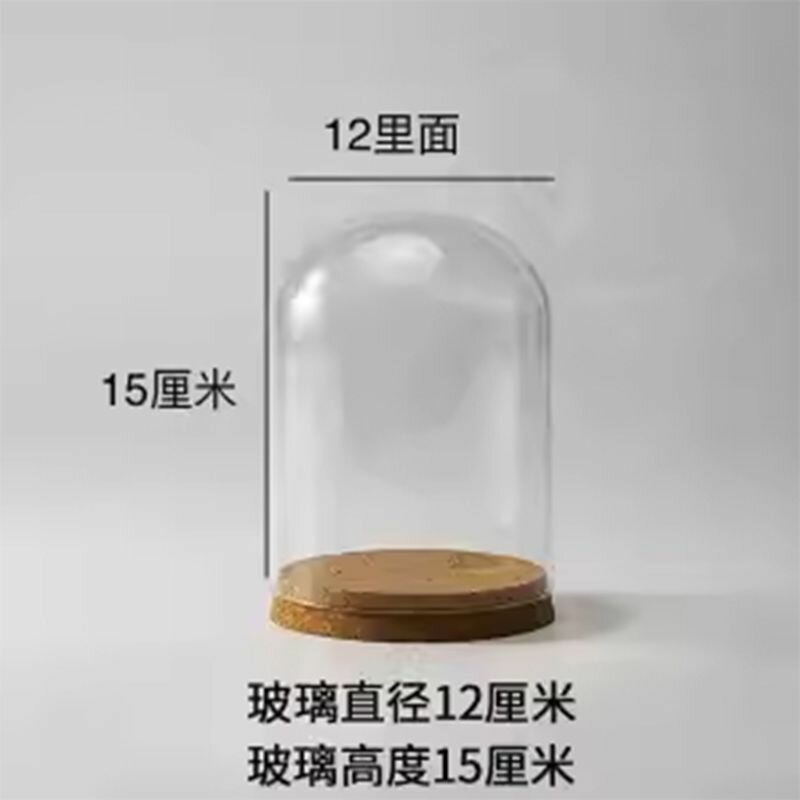 Сушеные цветы, стеклянная крышка, роза, высококачественный прозрачный подарок для девушки, романтический день рождения, DIY, нишевый орнамент для гостиной