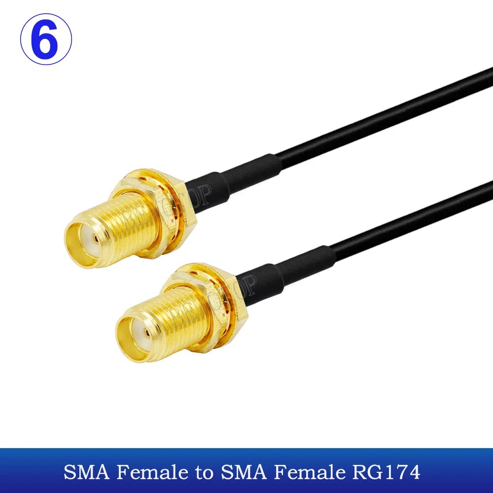 BEVOTOP RG174 SMA Male-Female WiFi Антенна Удлинитель 3M, SMA F to SMA F