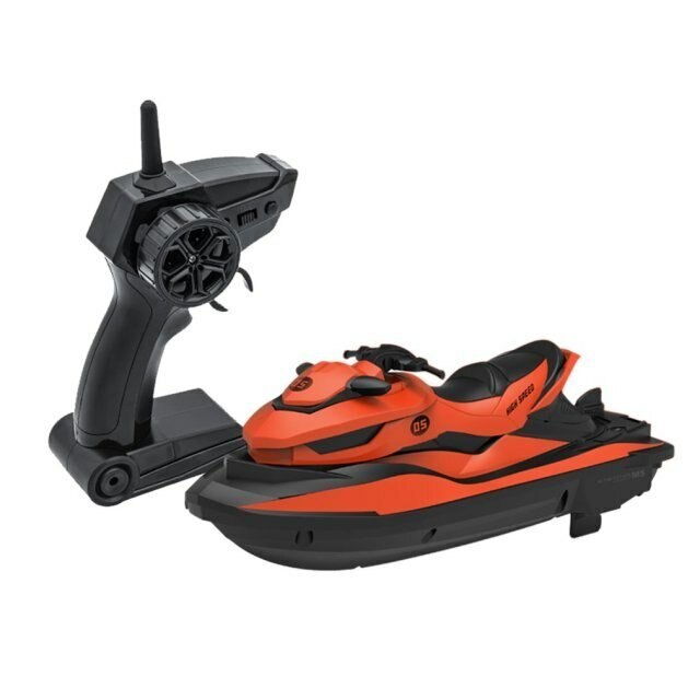 Дистанционное управление RC лодка моторная лодка игрушки лыжные игрушки дети летняя модель rc лодка Скотт моторная лодка лодка детские игрушки мини дистанционное управление лодка RC расстояние 50 метров водонепроницаемая электрическая лодка RC (оранжевая)
