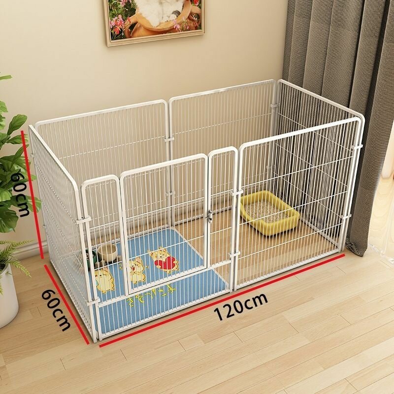 Усиленный вольер для собак, кошек, кролика. Металлическая складная клетка для крупных, средних и мелких пород домашних животных. Уличная будка для щенков и котов. 6 секций a