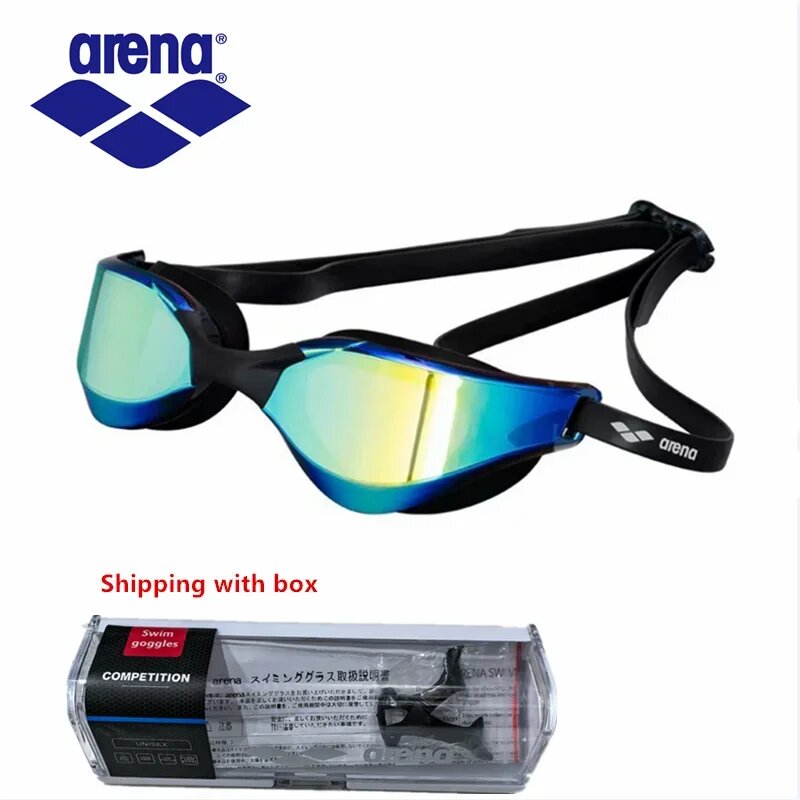 ARENA waterproof and anti fog racing professional high-definition swimming goggles UV400 competition training swimming equipment
