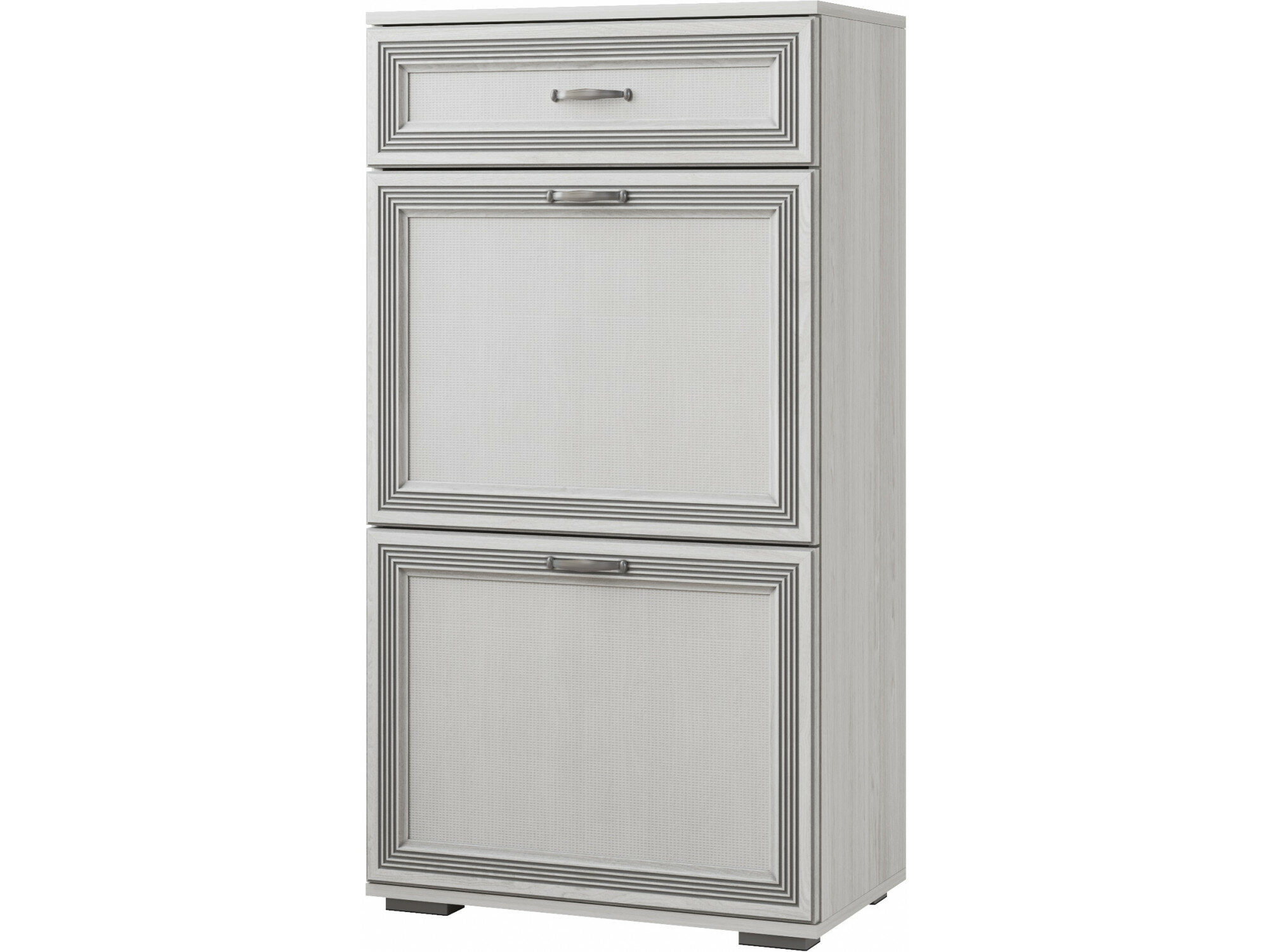 Обувница в классическом стиле с одним ящиком, Ясень анкор светлый