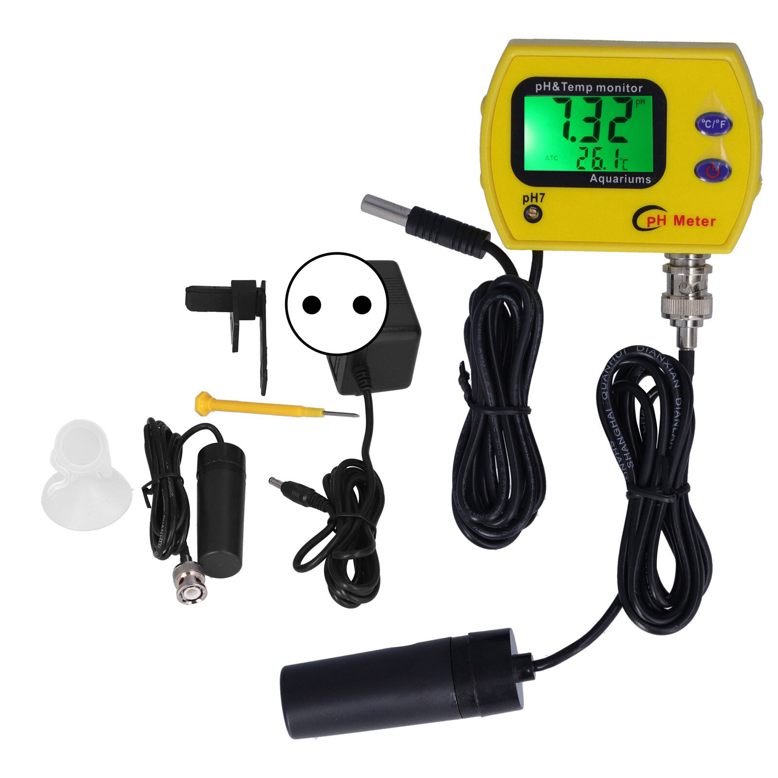 Высокоточный мини-PH-метр, измеритель кислотности, тестер качества воды, сменный зонд для аквариумных принадлежностей, вилка европейского стандарта, 220 В