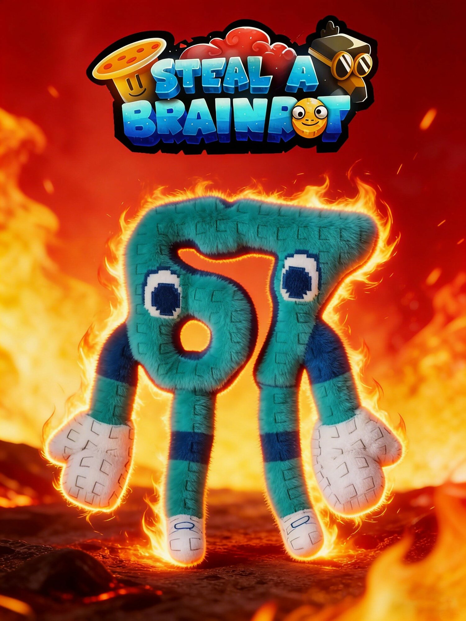 Мягкая игрушка Roblox (Роблокс) Los 67, Steal a Brainrot