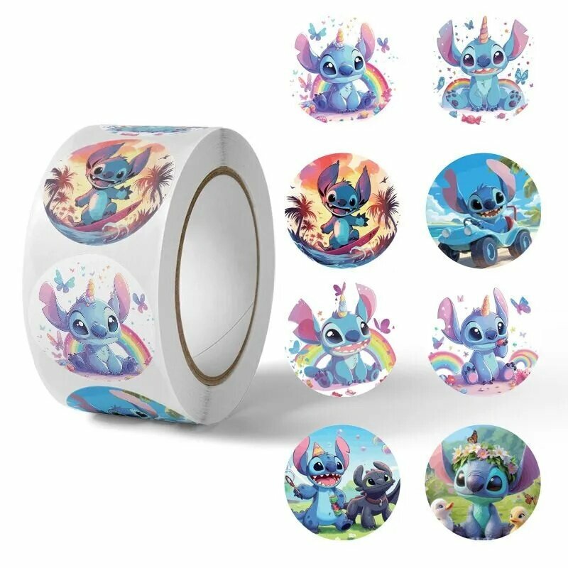 (1 рулон из 500 наклеек) Наклейки для украшения Stitch