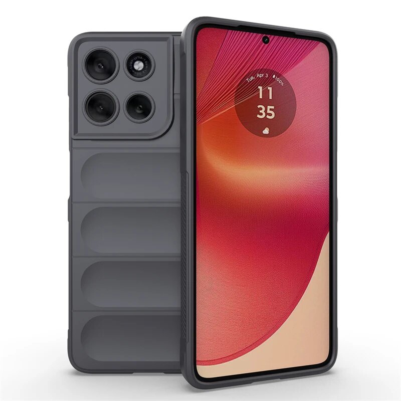 Серый противоударный чехол Motorola Moto G56