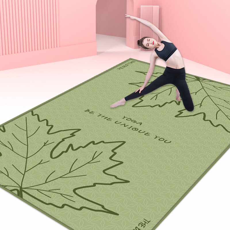 Йога-мат с бесшумной амортизацией, нескользящий танцевальный мат для мужчин и женщин, спортивный фитнес-мат с прыжковой скакалкой, удлиненный и расширенный йога-мат длинного стиля