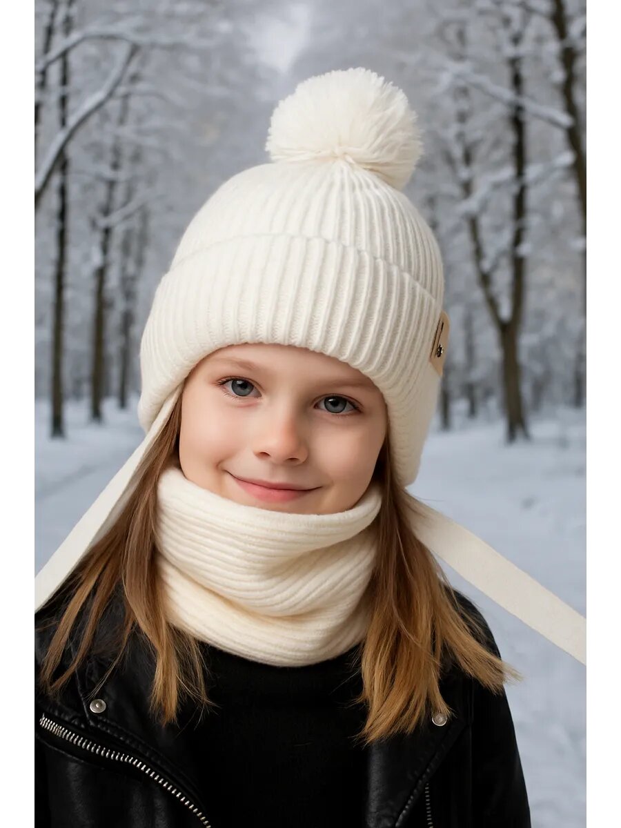 Шапка Зима2025-2026 для девочек