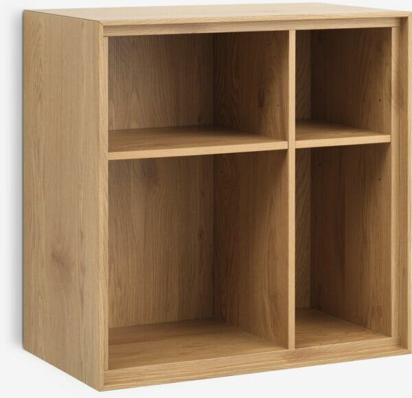 Настенная полка Jysk GEDSER Ш55 x В55 x Г30 см 4 полки цвет теплый дуб 1 шт.