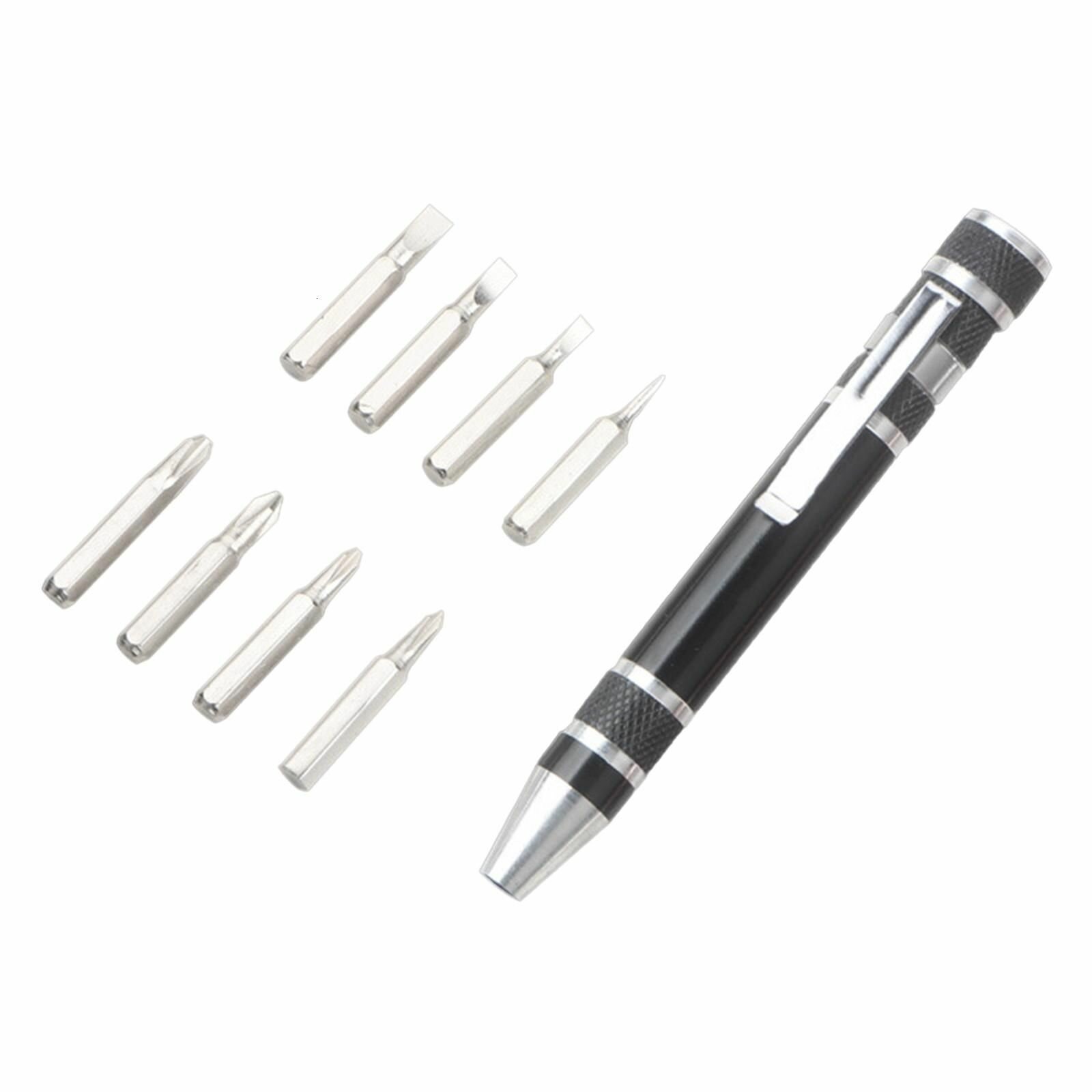 Многофункциональная магнитная отвертка 8 в 1, Черный