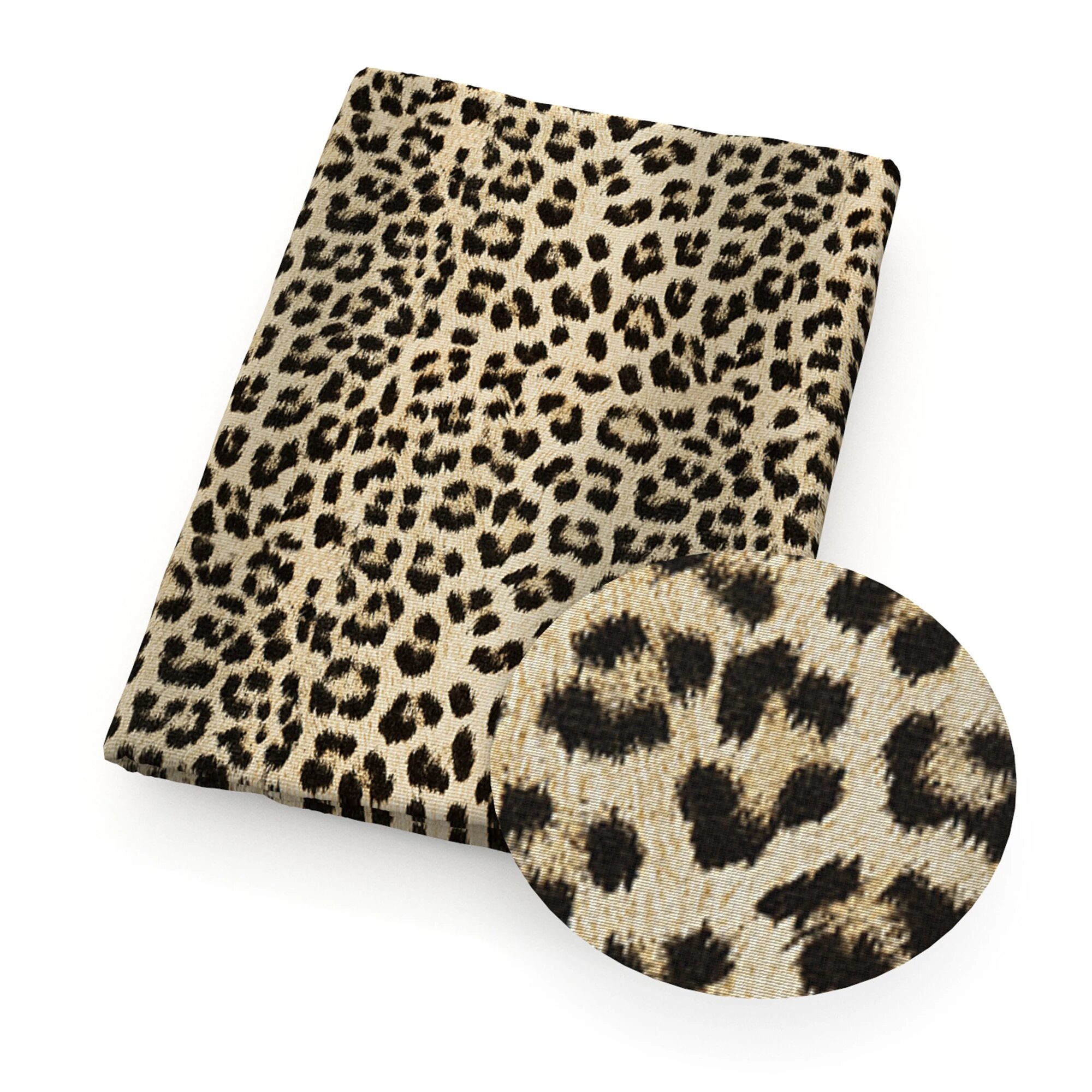 Хлопковая ткань с леопардовым принтом 1146502