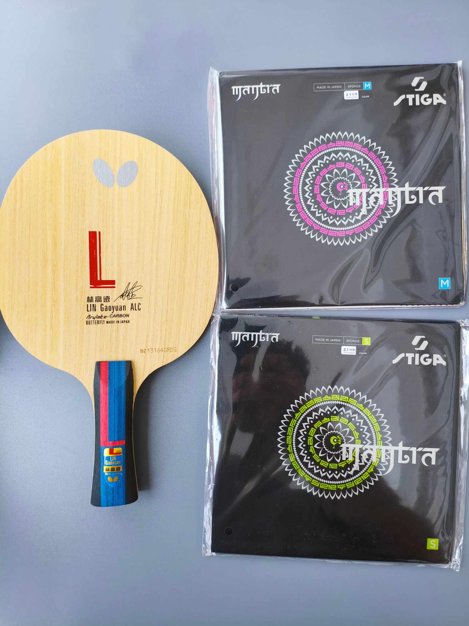 Ракетка ручной сборки Butterfly Lin Gaoyuan ALC + STIGA mantra M + S