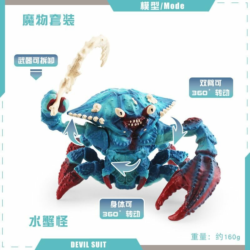 Реалистичная модель мифического существа: водяной краб, чудовище-осминог, ледяной демон, каменный бык, черная пантера, статическая