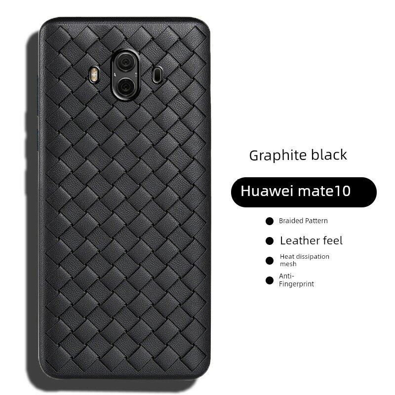 Дышащий вязаный чехол для Huawei Mate 30E Pro, графитово-черный с защитным стеклом