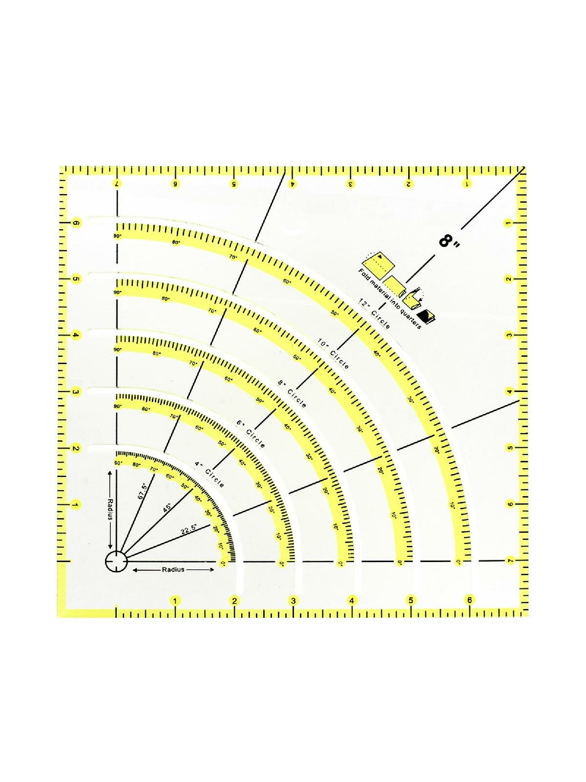 Линейка для пэчворка для измерений при изготовлении и пошиве