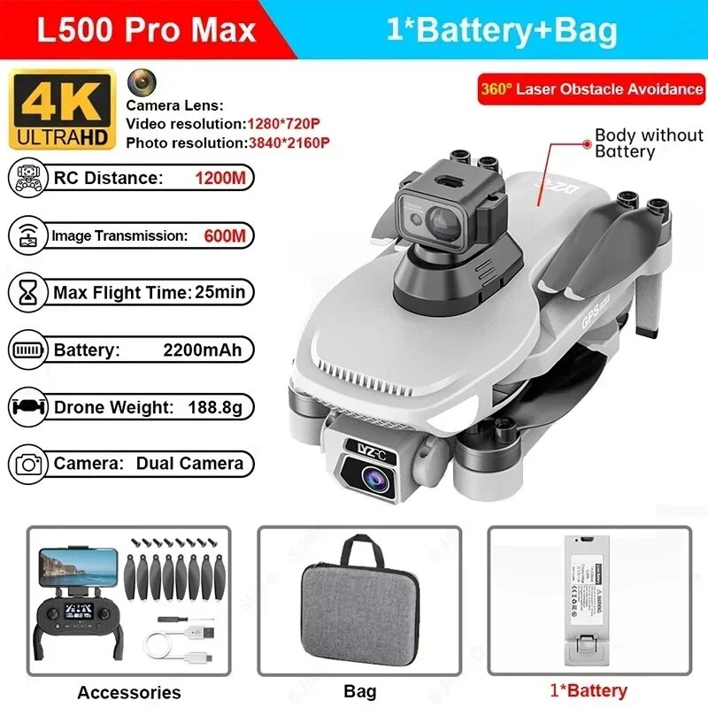 L500 Pro MAX GPS Дрон 4K