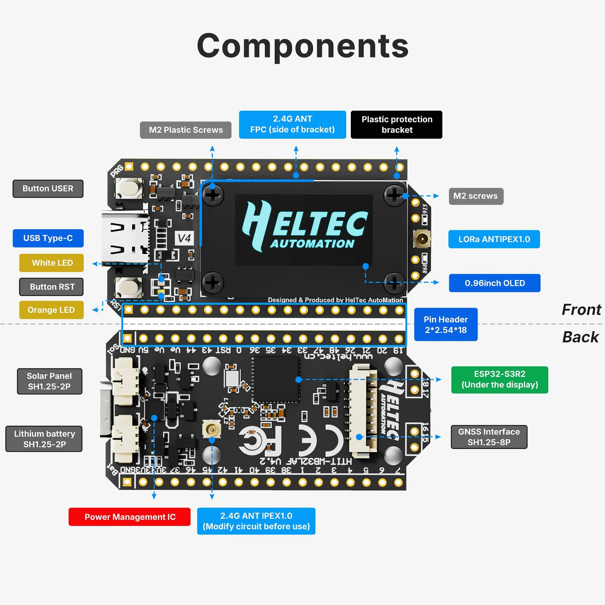 Heltec LoRa 32 V4 с чехлом — фото 1