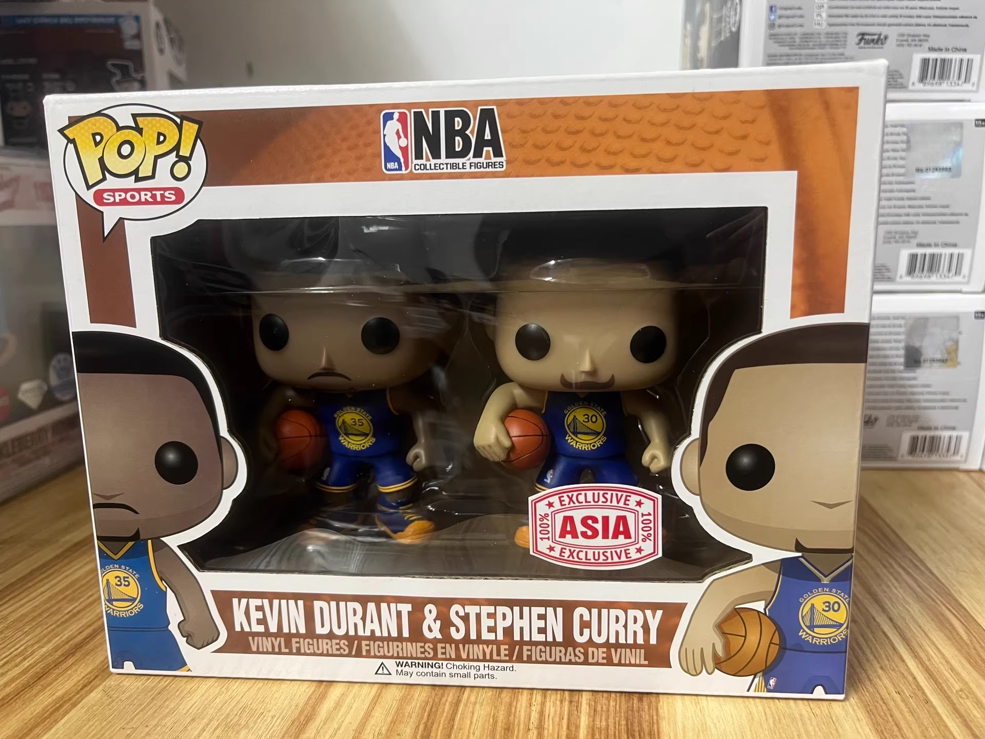 Комплект фигур Funko Pop! NBA Kevin Durant & Stephen Curry (金州勇士队) — эксклюзив для Азии