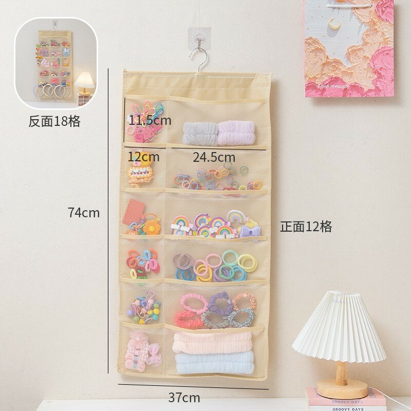 Настенная сумка для хранения аксессуаров для волос для детей, резинки для волос, заколки, резинки для волос, шкатулка для украшений, настенный органайзер, стойка для демонстрации для девочек