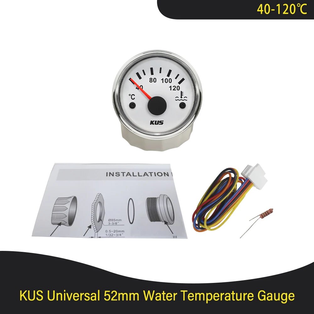 KUS 52 мм датчик температуры воды 40-120℃, Цвет: WS