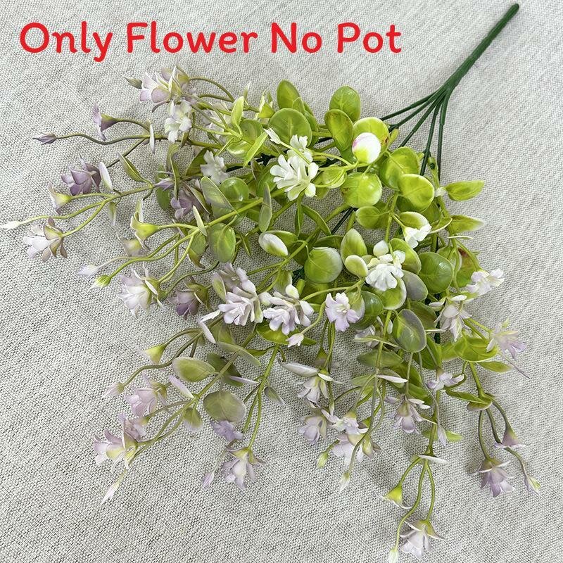 Искусственный гиперикум сампсоний ханс зеленое растение для дома и мероприятия фиолетовый