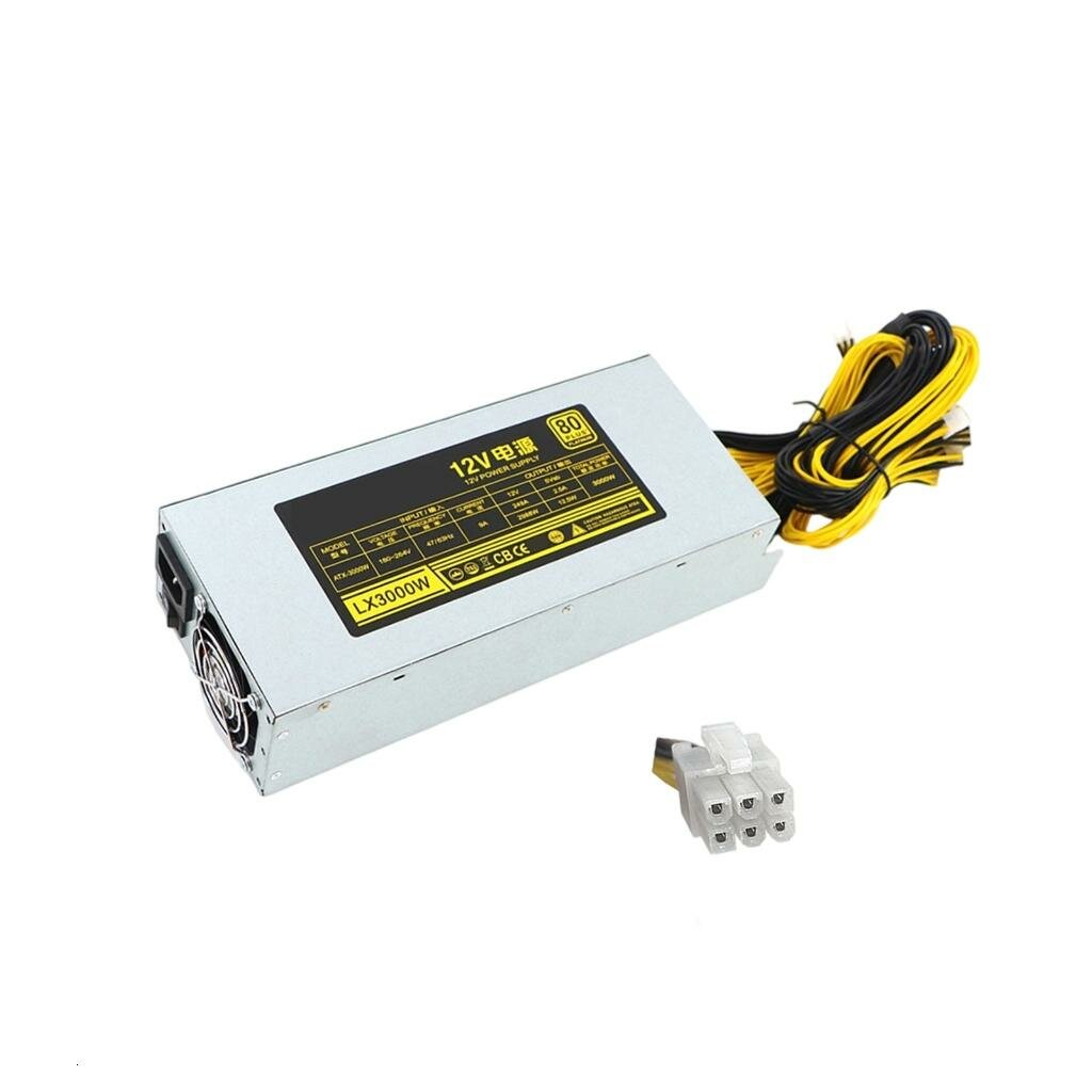 Блок питания серверный 3000–3600 Вт, 12 В, однофазный, бесшумный, 1