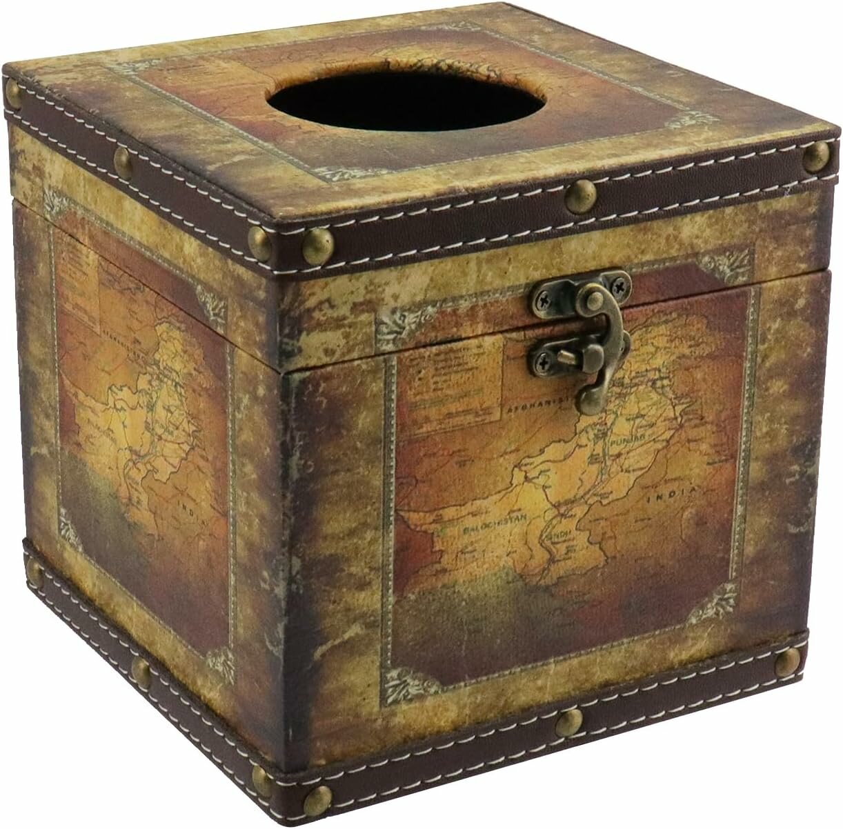 Кожаные классические ретро деревянные чехлы для коробок салфеток