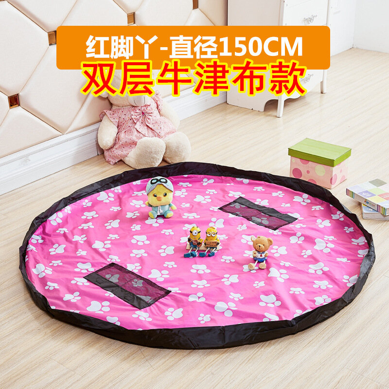 2026 Новейшая большая сумка для хранения игрушек для детей, портативная сумка с завязками, органайзер для строительных блоков, коврик для игрушек