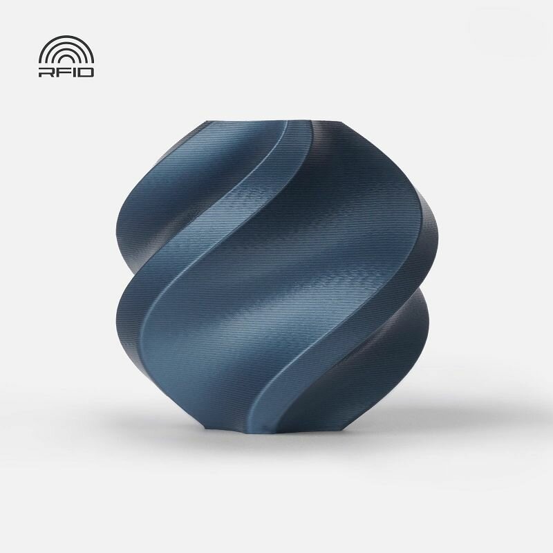 Bambu Lab PLA Metal металлический филамент для 3D-печати: высокая ударная вязкость, легкая печать, интеллектуальное распознавание параметров через RFID Cobalt Blue13600 1kg с катушкой