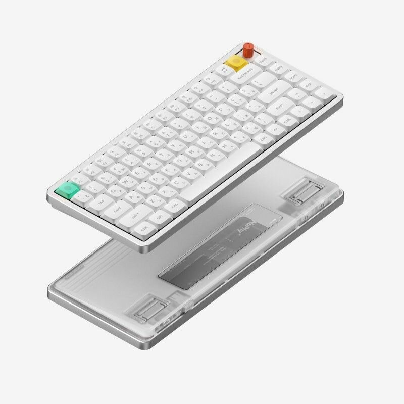 Беспроводная ультратонкая механическая клавиатура Nuphy AIR75v3 Nova White, RGB, Hot Swap, Blush Nano Switch, NuPhy IO 2.0