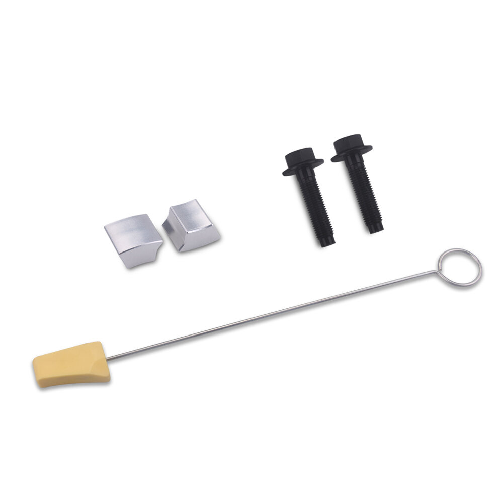 Комплект блокировки фазера Cam Phaser Lock Out Kit, болт крепления шкива вала camshaft, инструмент клина блокировки цепи привода для двигателей Ford 5.4L 4.6L, цвет серебристый и черный, материал алюминий, размер как на изображении, упаковка 520*40*35