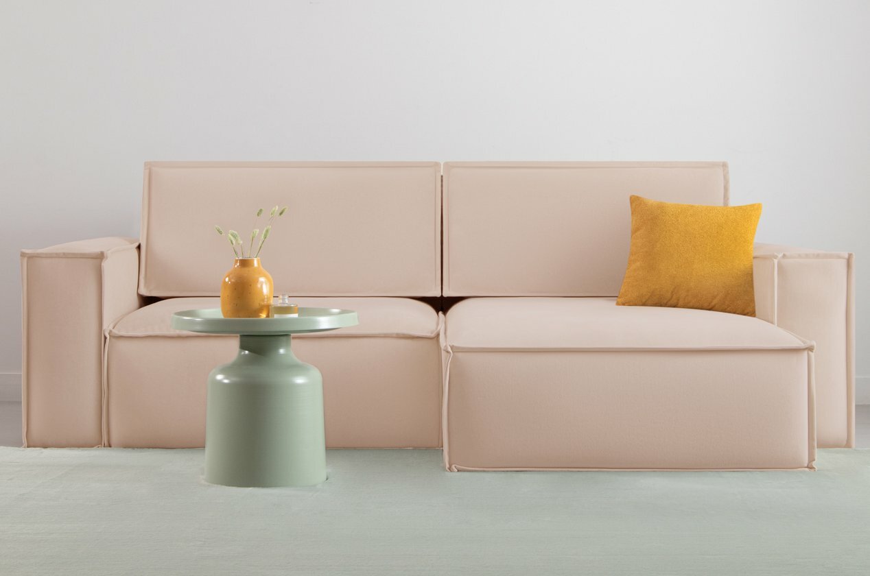 Диван угловой раскладной Divan.ru Эби-1 Velvet Caramel, 254х167х87, спальное место 162х201, велюр, бежевый