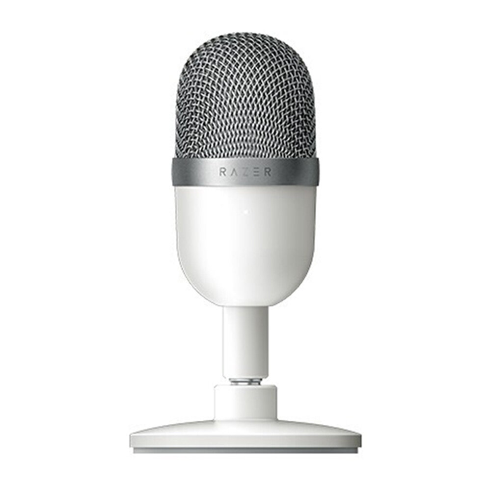 Razer Seiren Mini микрофон конденсаторный USB для настольного ПК, игры, онлайн-шоу, караоке серебристый 14мм капсула 44.1-48кГц 16бит суперкариоидная 20Гц-20кГц Windows Mac OS