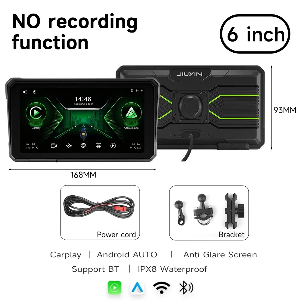 6-дюймовый IPX8 водонепроницаемый мотоциклетный GPS-навигатор беспроводной 6 inch basic screen