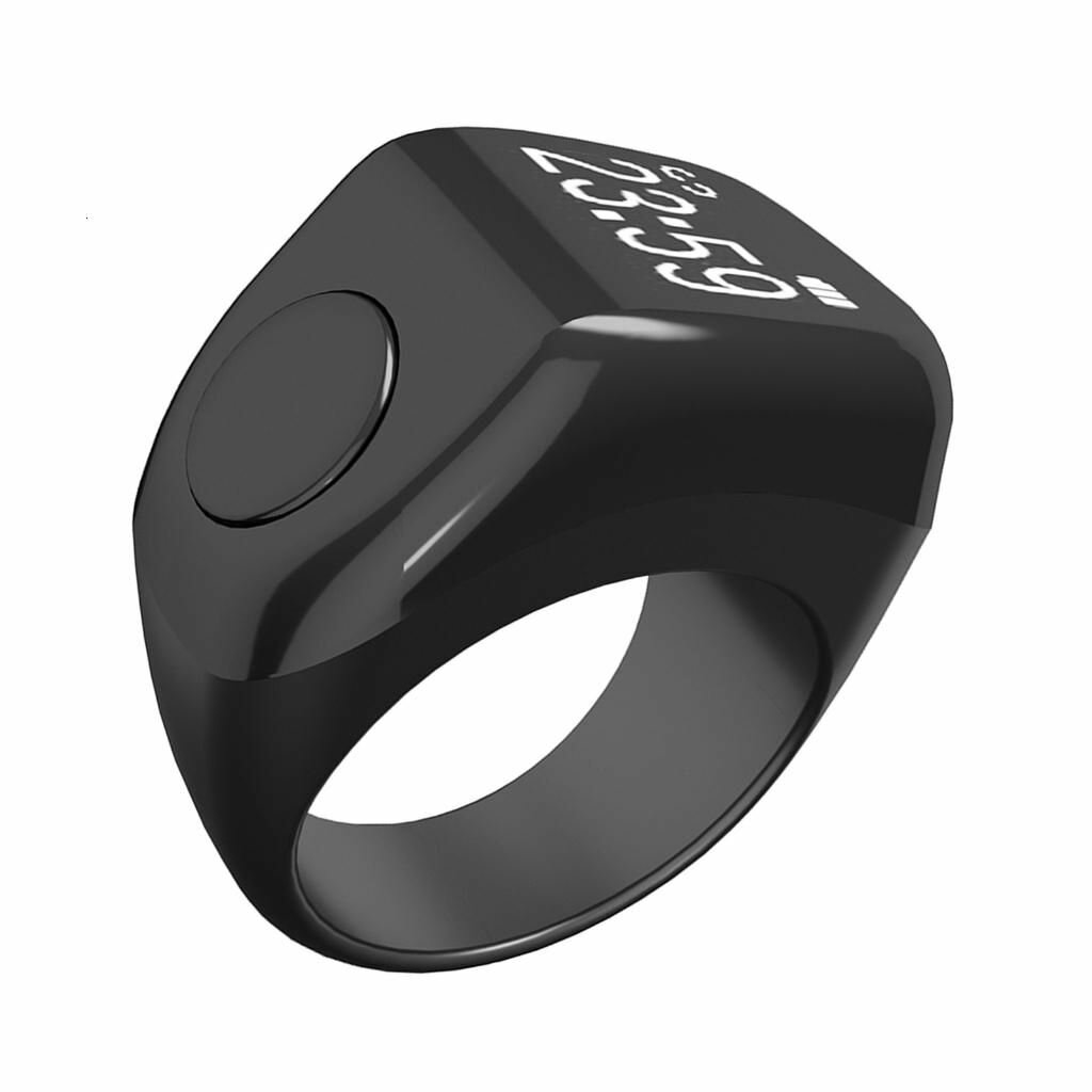 Счетчик колец с монитором пульса, Черный